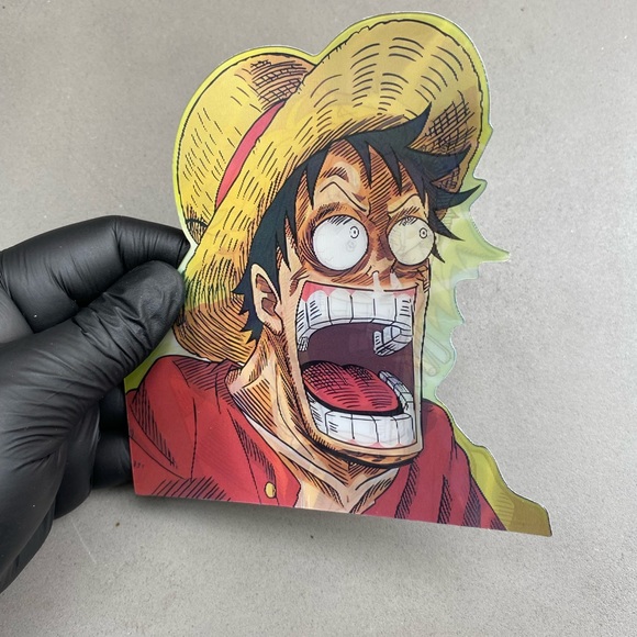 Other | One Piece Luffy Zoro Sanji 3d Lenticular Motion Car Sticker ...